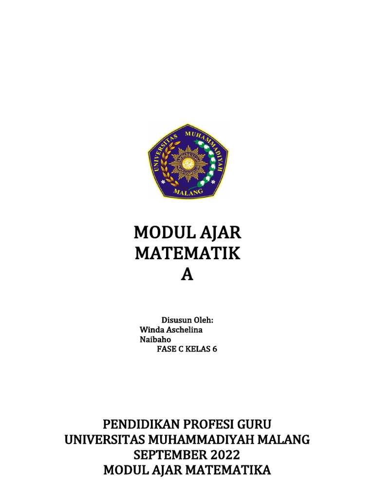 Modul Ajar Matematika Kelas 6 Kubus Pdf