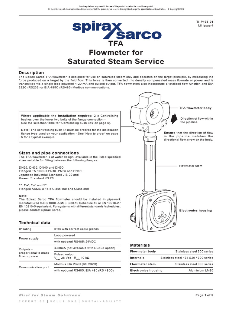 Tfa Ti P193 01 en | PDF | Flow Measurement | Electrical Engineering