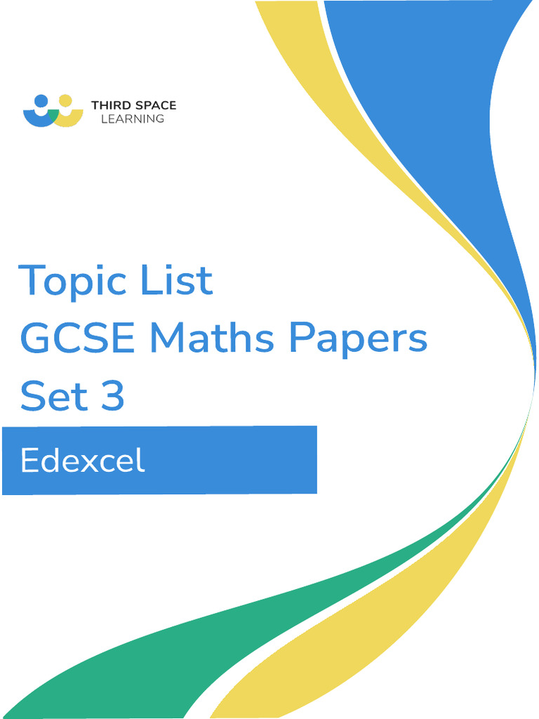 Edexcel Set 3 Foundation Papers - Question Numbers Link To Topic List ...