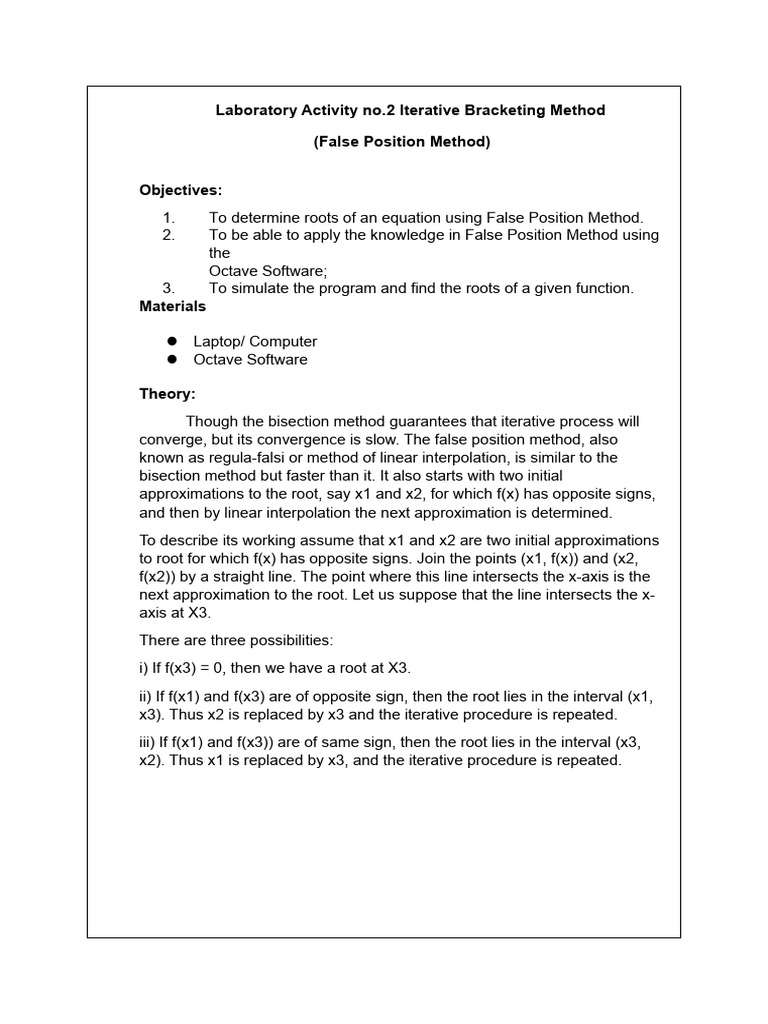 Laboratory No. 2 Numerical Methods1.1 | PDF | Computer Programming ...