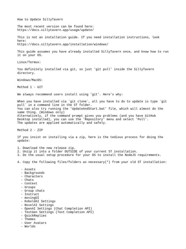 Update Instructions | PDF | Computers
