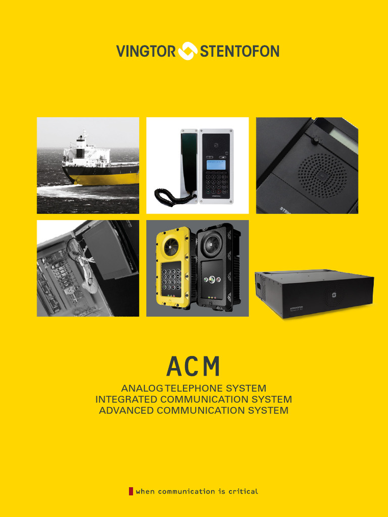 Vingtor-Stentofon ACM Telephone Sytems | PDF | Telephone | Computer Network