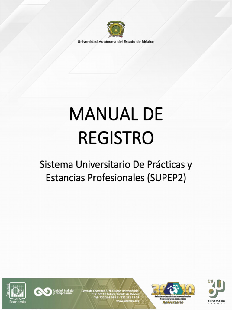 Manual de Registro SUPEP2 UAEMex | PDF