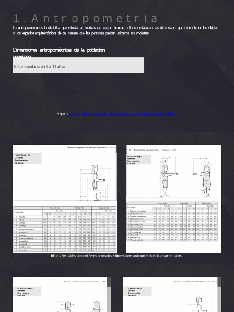 1 Antropometria Y Ergonomia Pdf Antropometría Cuerpo Humano