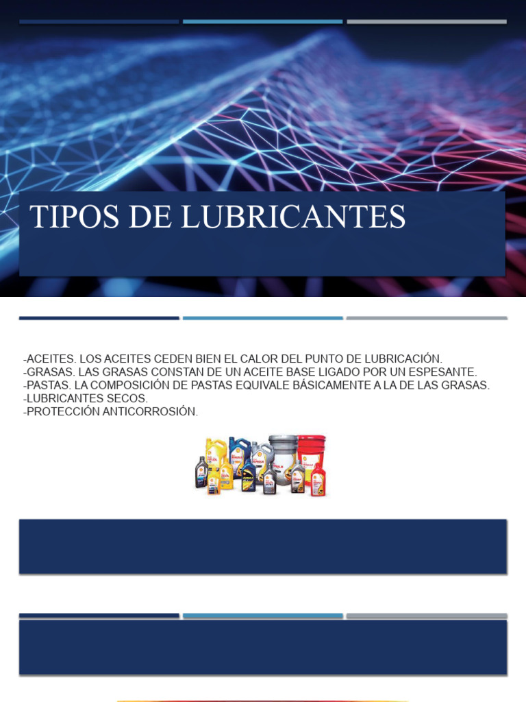 Tipos de Lubricantes | PDF