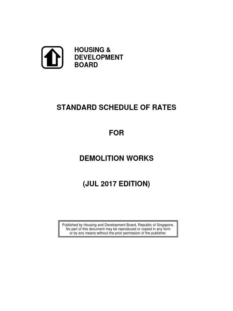 HDB Demolition Rates Guide 2017 | PDF | Concrete | Paint