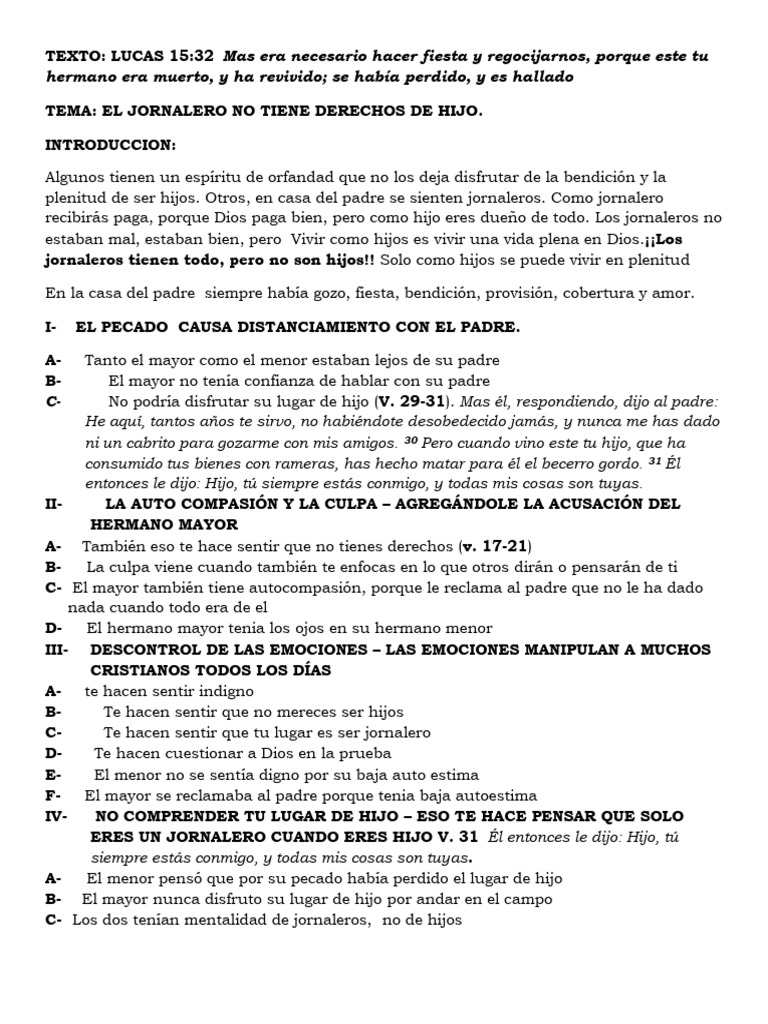 Comparto 'predicacion evangelistica domingo por la mañana' contigo | PDF