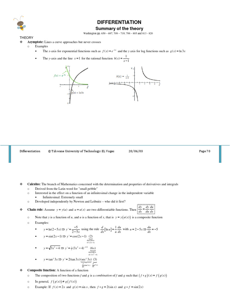 Theme 5 - 1 Notes Differentiation | PDF | Derivative | Tangent