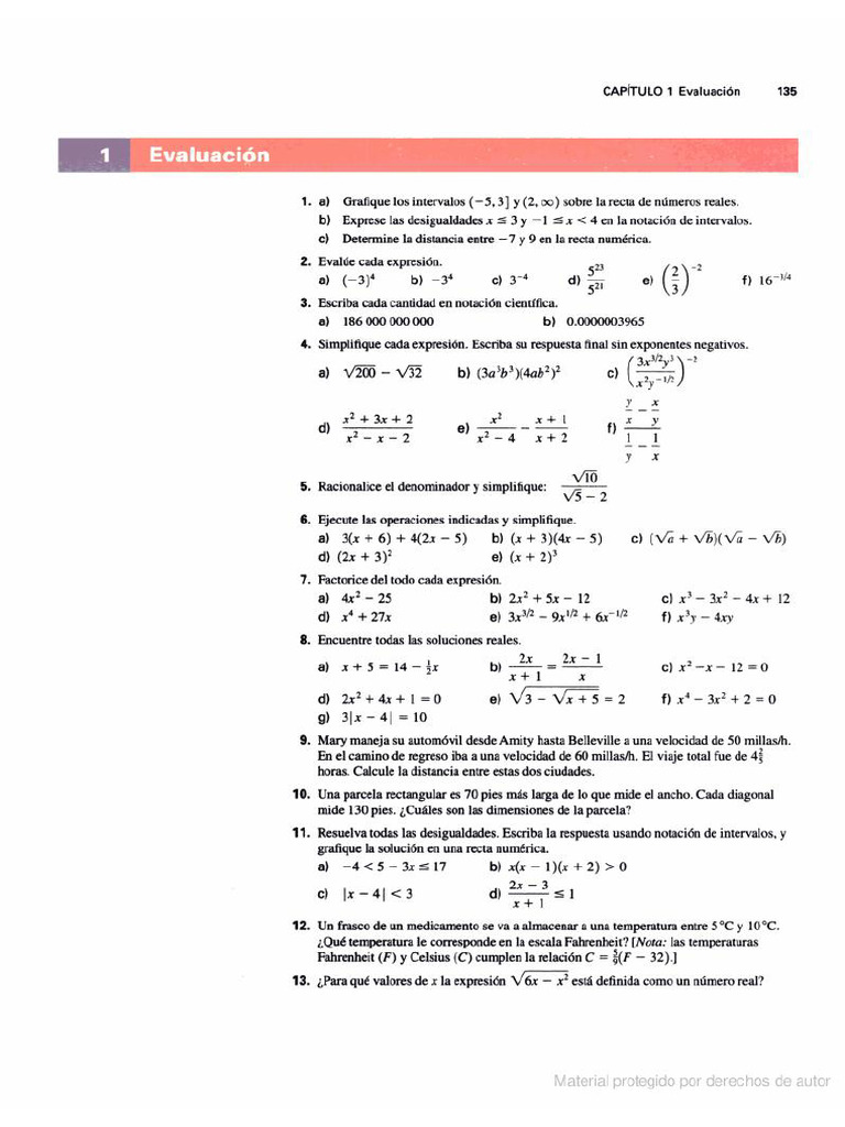 Ejercicios Cap 1 Stewart Precalculus | PDF