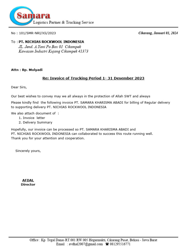 Inv. 01. DESEMBER 2023 (NRI) | PDF