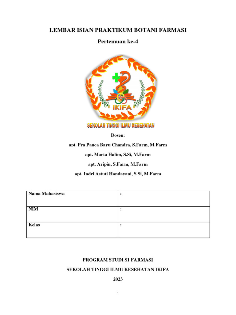 Pertemuan 4 Prak Botani Farmasi 2023 | PDF