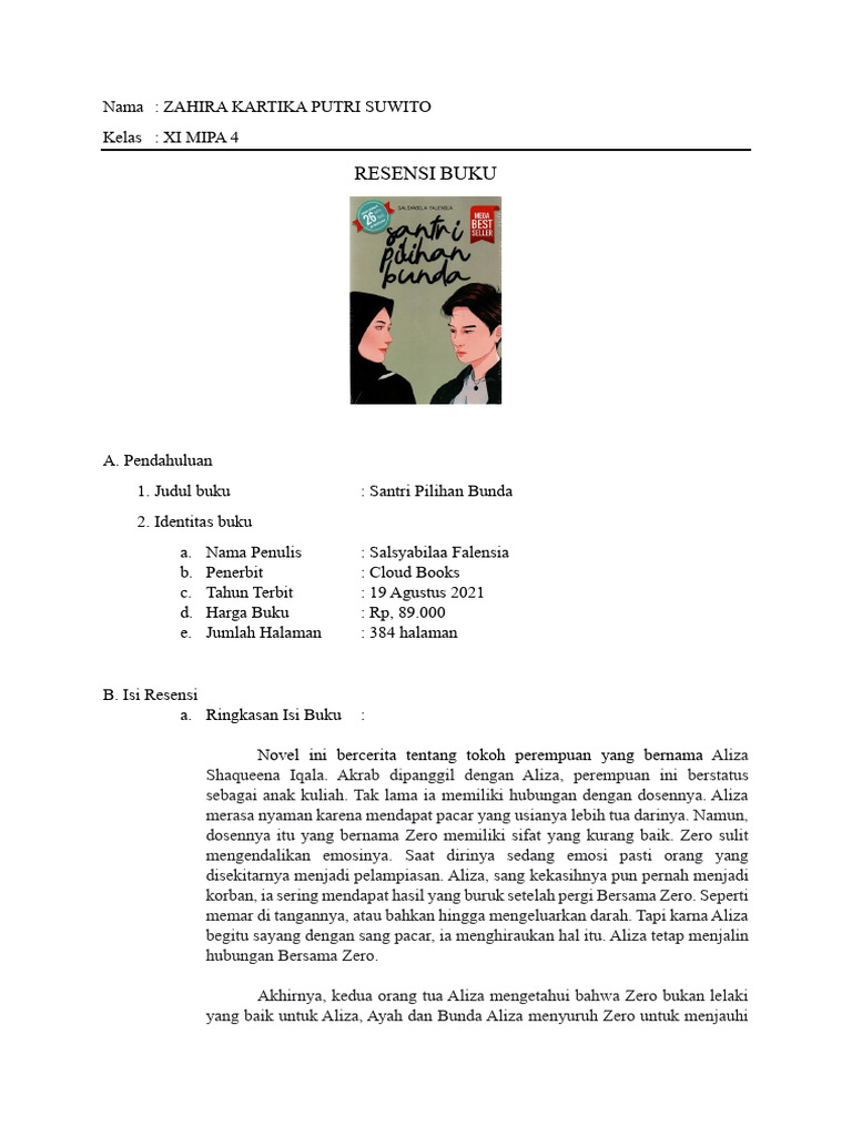 Contoh RESENSI | PDF | Fiksi Misteri, Thriller, & Kejahatan