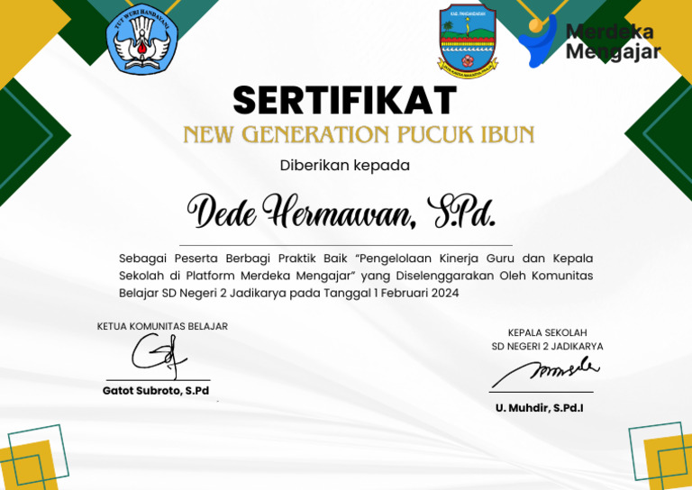 Sertifikat Kombel 1-4 | PDF