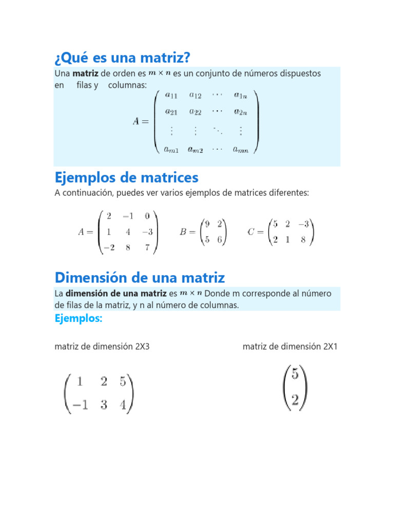 Qué Es Una Matriz-Y-Graficar Ecuaciones Lineales | PDF | Matriz ...