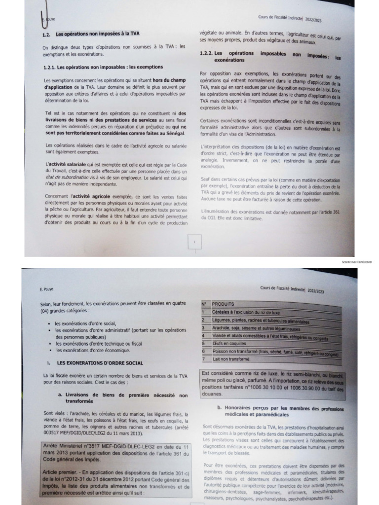 Cours Fiscalité MR | PDF