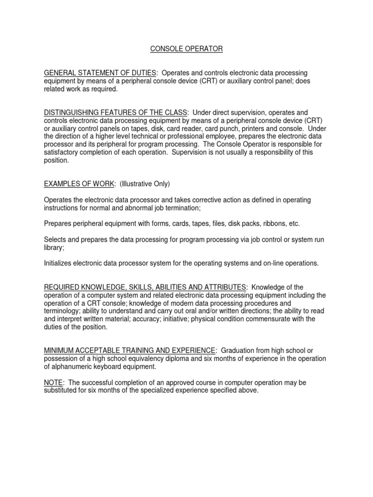 consoleoperator | PDF | Computer Program | Programming