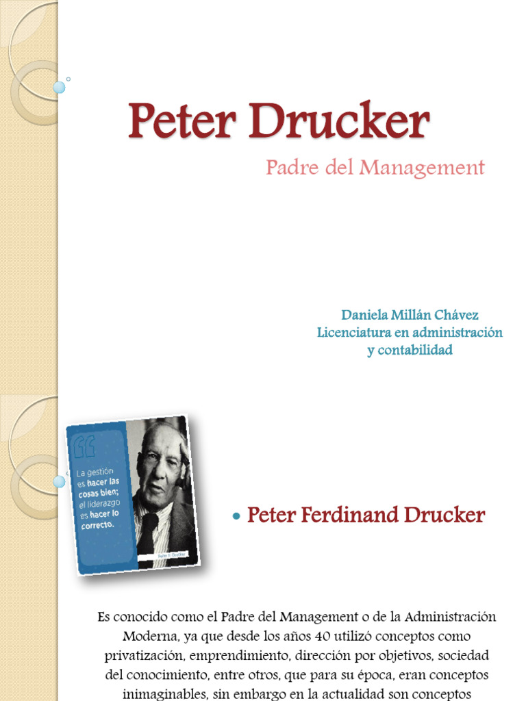 Peter Drucker | PDF | Business | Innovación