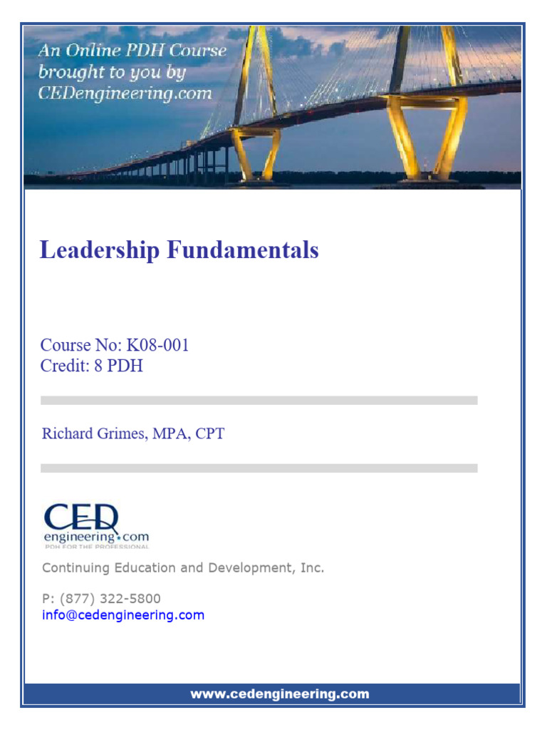 Leadership Fundamentals Course Overview | PDF | Leadership | Goal Setting