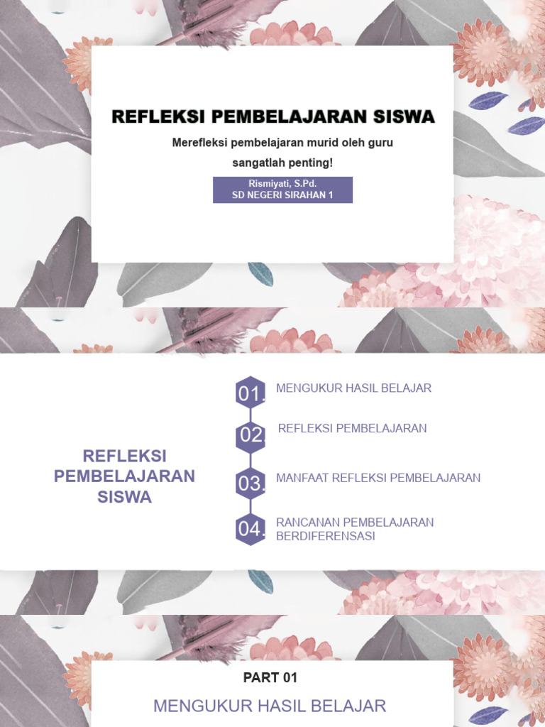 Pentingnya Refleksi Pembelajaran Murid | PDF
