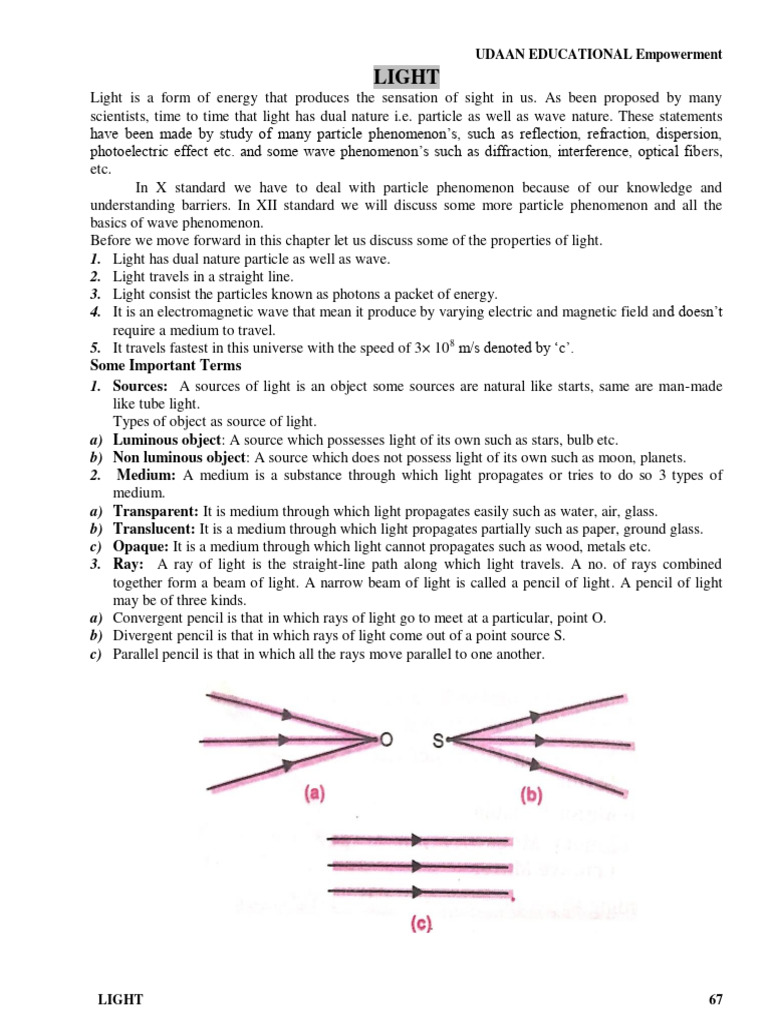 Light-1 | PDF | Mirror | Reflection (Physics)