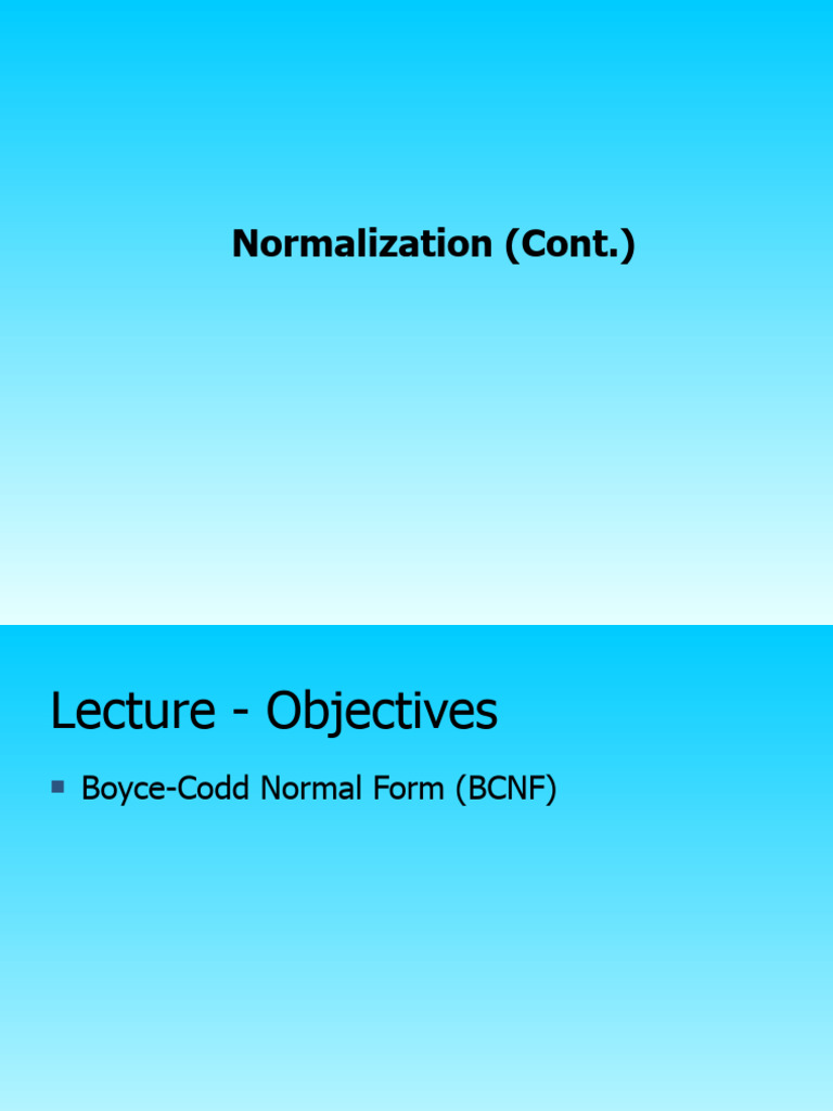 Advanced Normalization Part Iii Pdf Computer Data Databases