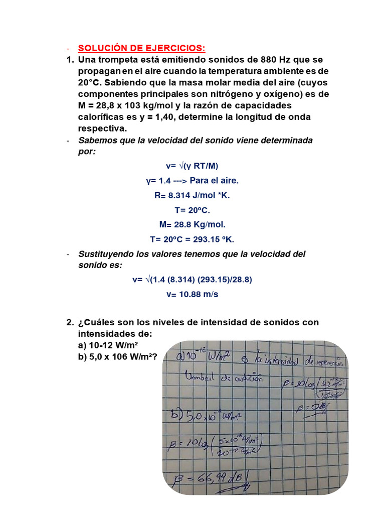 Solución de Ejercicios | PDF