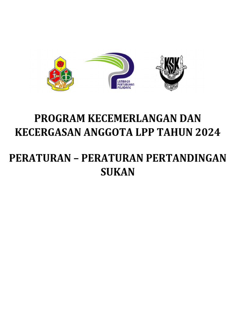 Peraturan Pertandingan Sukan LPP 2024 | PDF