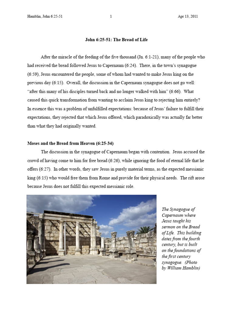 John_6_25_51_The_Bread_of_Life. | PDF | Gospel Of John | Jesus