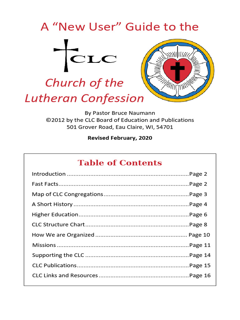 New User Guide to CLC Church | PDF | Lutheranism | Abrahamic Religions