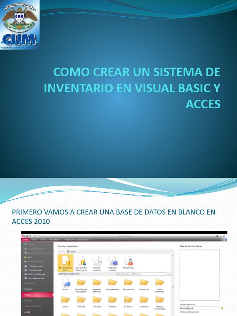 Como Crear Un Sistema de Inventario en Visual | PDF | Active X Data Objects | Archivo de computadora