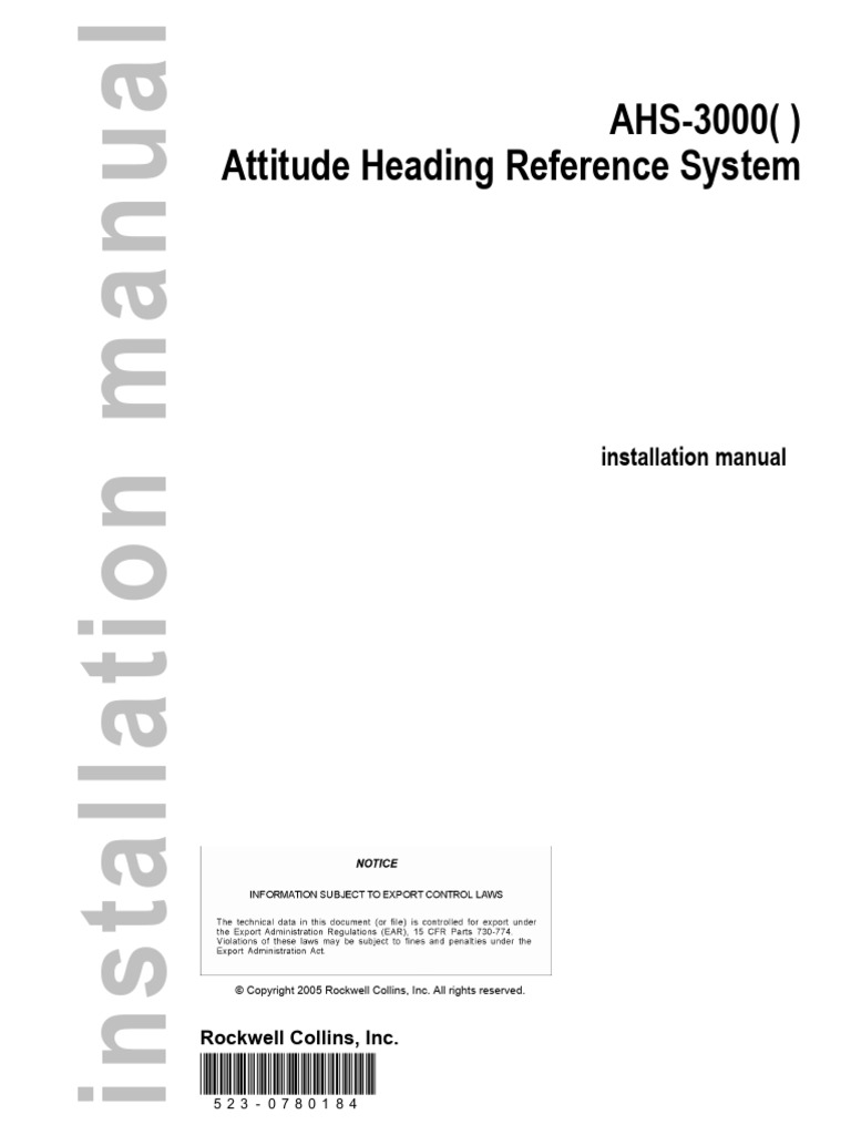 AHS 3000+Attitude+Heading+Reference+System | PDF | Electrostatic Discharge | Electrical Engineering