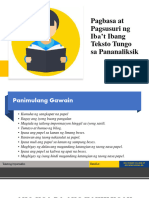 Pagbasa at Pagsusuri... Q3 Module 2 | PDF