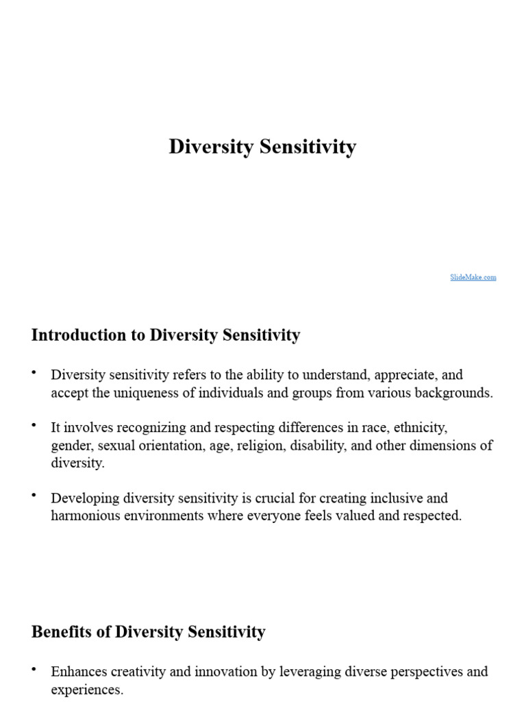 Diversity Sensitivity | PDF | Stereotypes | Empathy