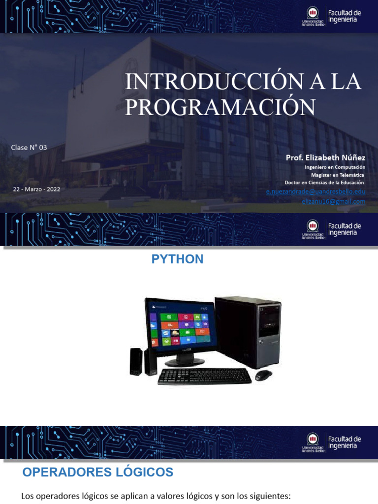 Clase 5 Undad 1 05-04-22 (1) | PDF | Python (lenguaje de programación) | Ingeniería de software