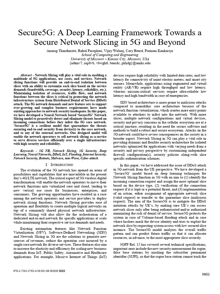 Thantharate 2020 | PDF | Computer Network | Denial Of Service Attack