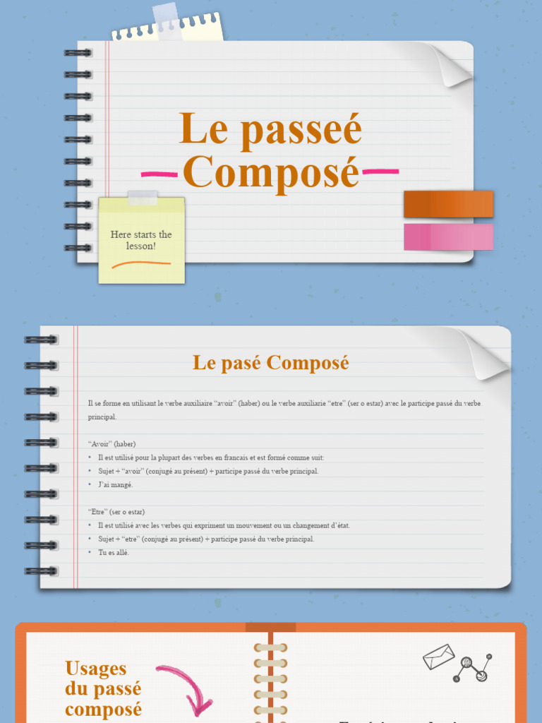 Le Passé Composé | PDF | Verbe | Typologie linguistique