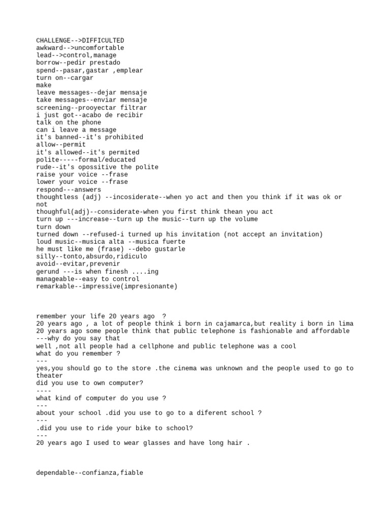 Notas Ingles Basico Pdf Verb Language Mechanics