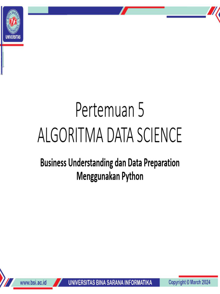 Pertemuan 5 - Business Understanding Dan Data Preparation | PDF