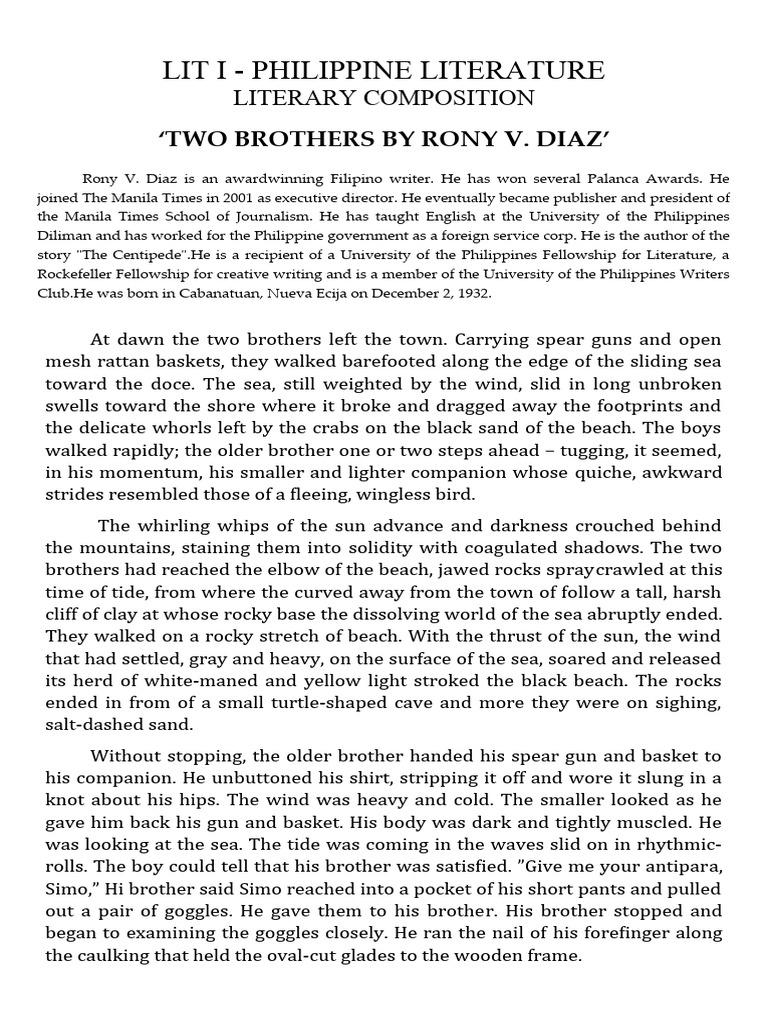 Lit I Literary Composition | PDF | Sea