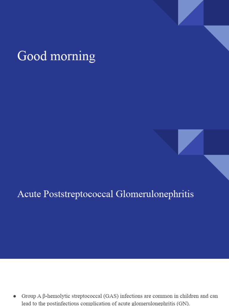 Acute Poststreptococcal Glomerulonephritis Overview | PDF | Kidney ...