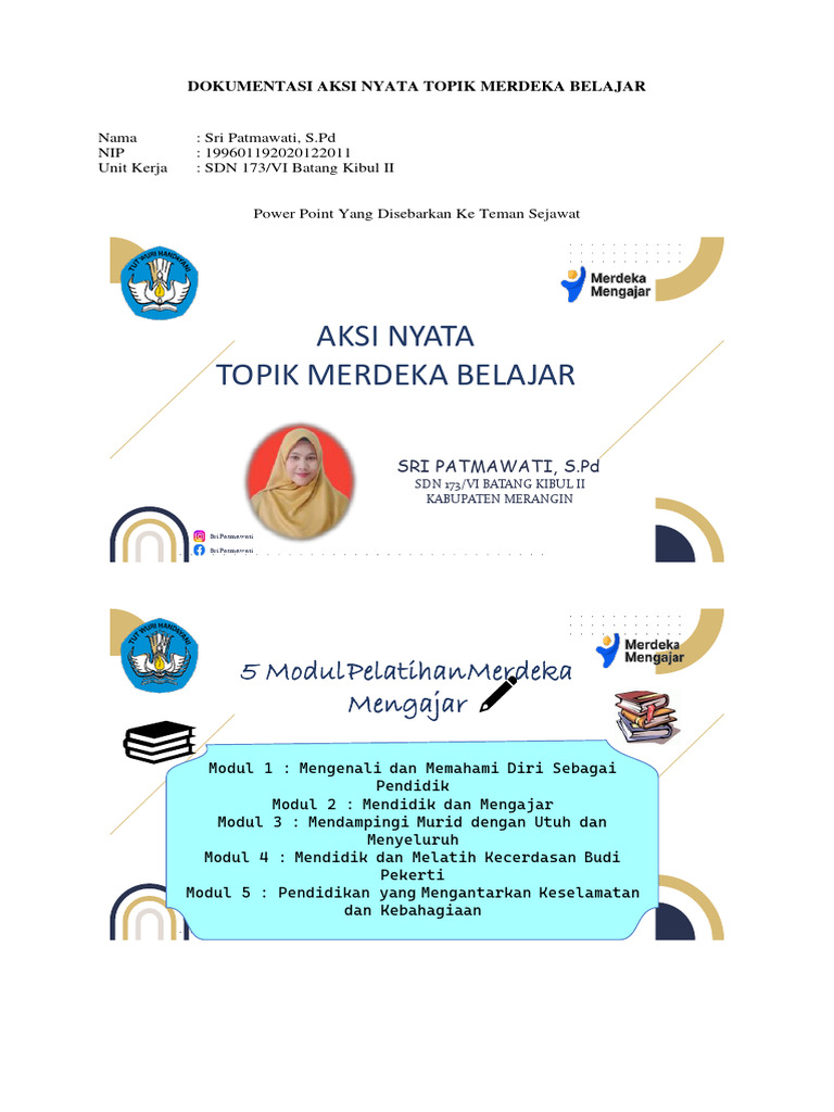 Dokumentasi Merdeka Belajar SDN 173 | PDF