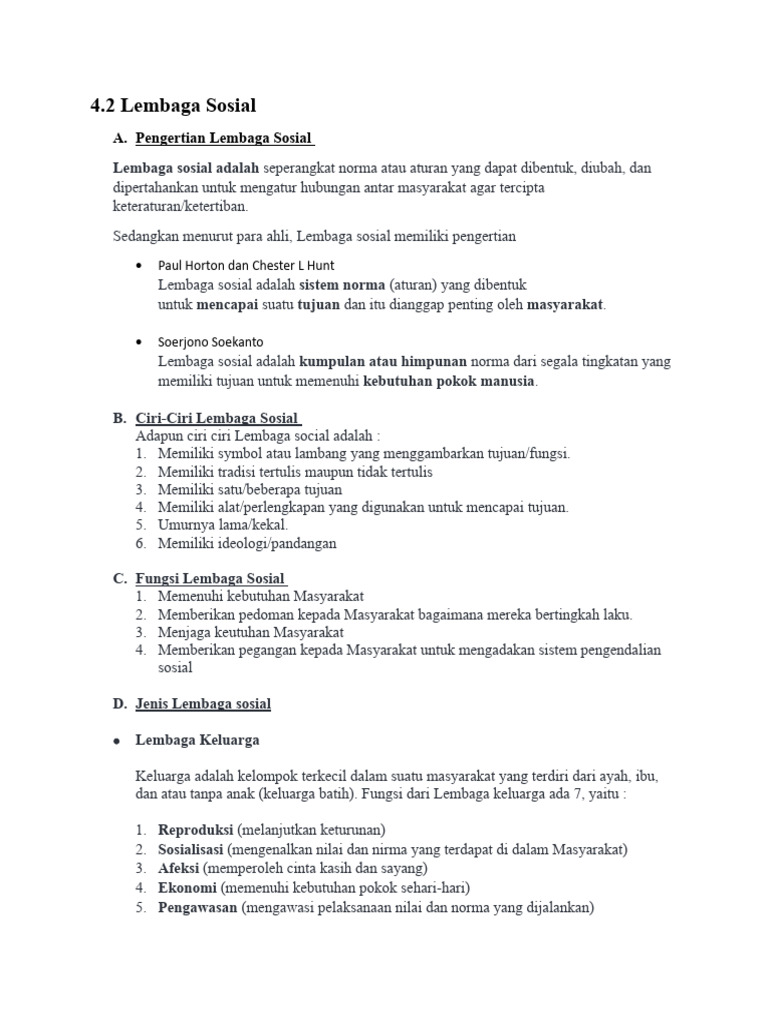 Lembaga Sosial | PDF