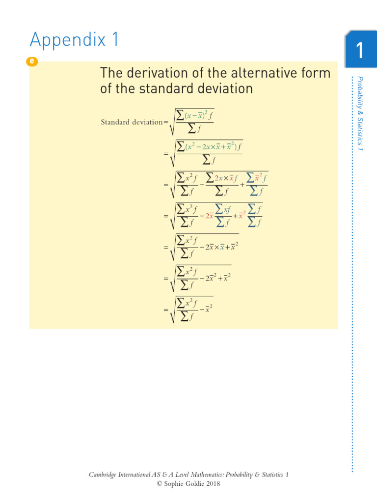 Statistics Appendix 1 (Extension Material) | PDF | Mathematics | Probability And Statistics