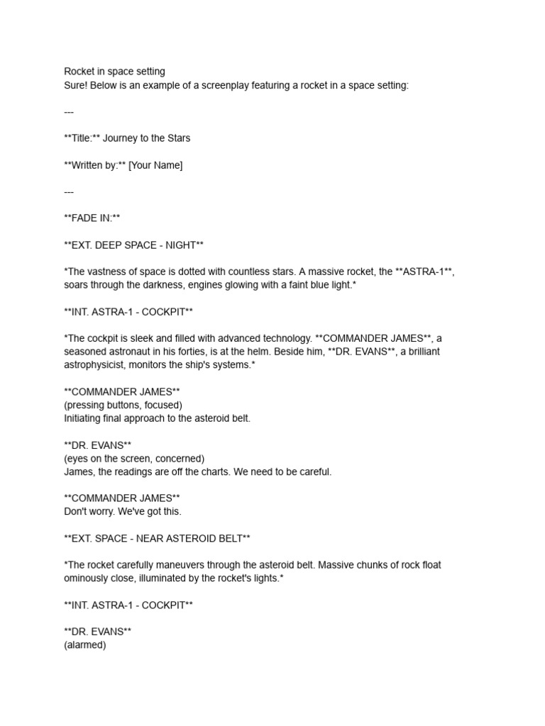 The rocket in space settings | PDF | Asteroid | Physical Sciences