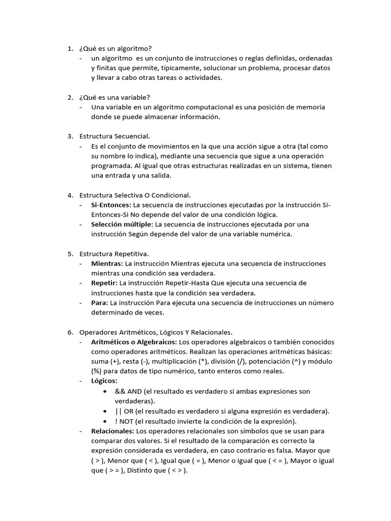Resumen de Algorítmica | PDF | Algoritmos | Secuencia