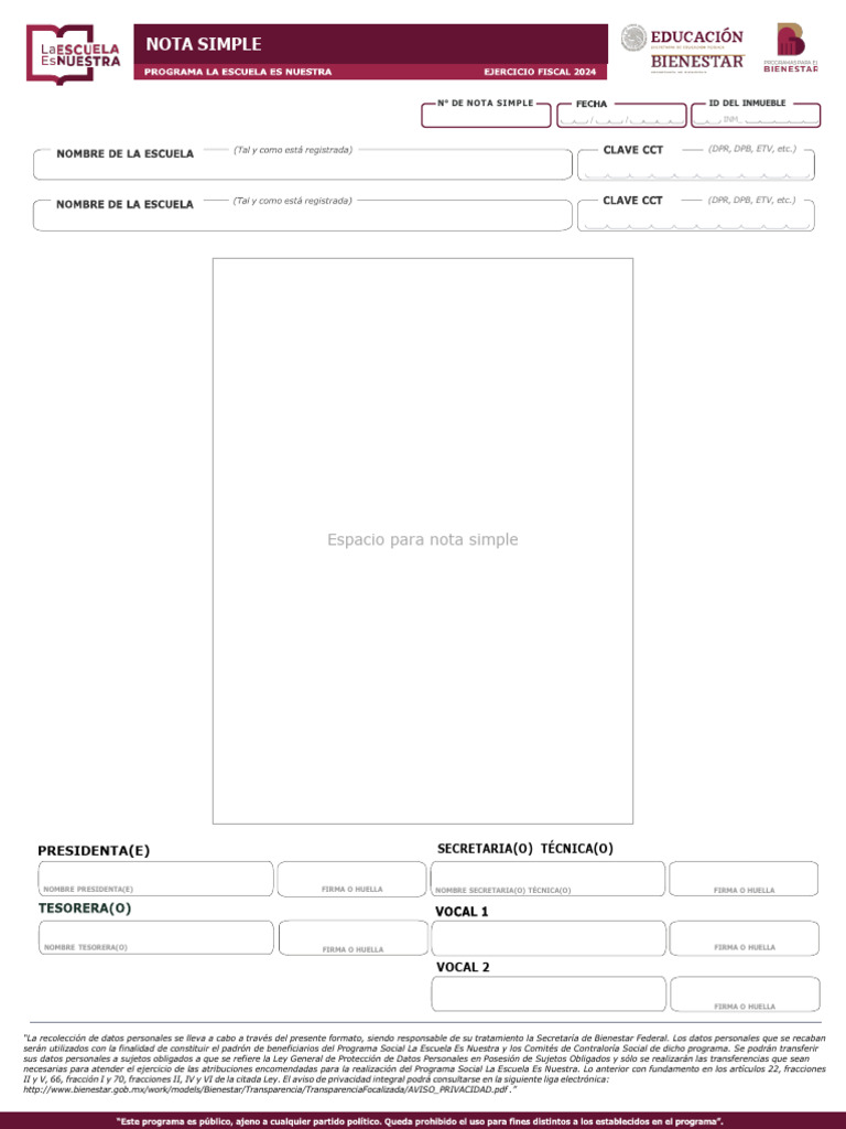 Formato - Nota Simple | PDF | Gobierno | Justicia