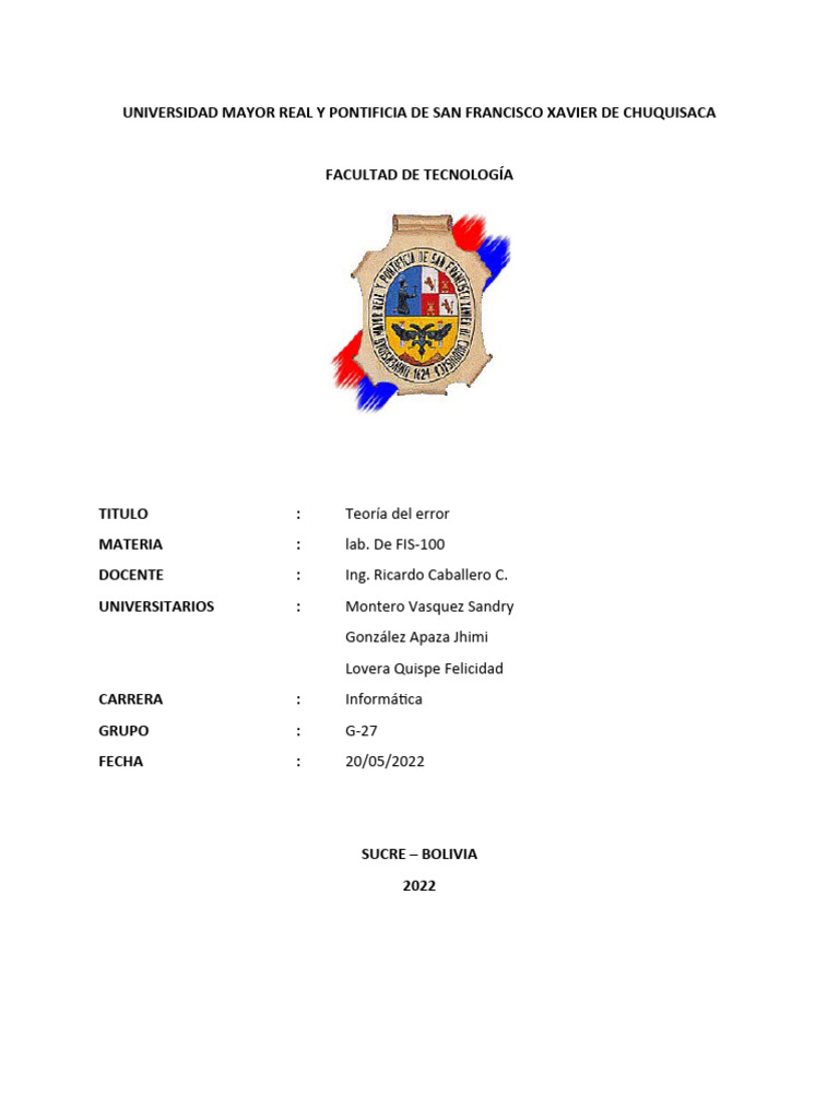 Teoría del Error en Informática | PDF