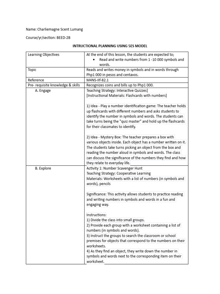 5es LUMANG LP | PDF | Rubric (Academic) | Teachers