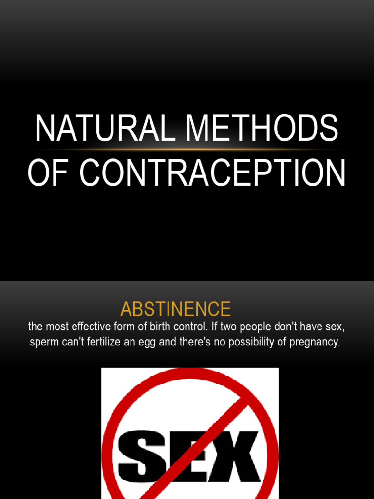 Natural Contraception Methods Explained | PDF | Wellness | Science ...