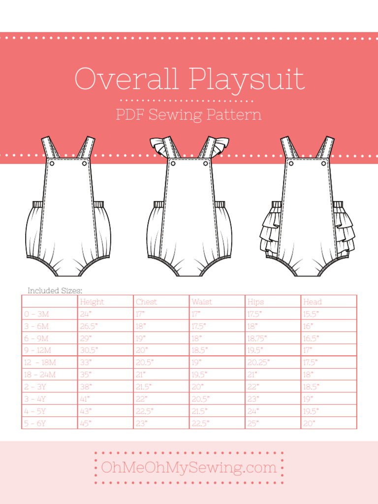 Overall Playsuit Sewing Pattern Guide | PDF | Seam (Sewing) | Sewing